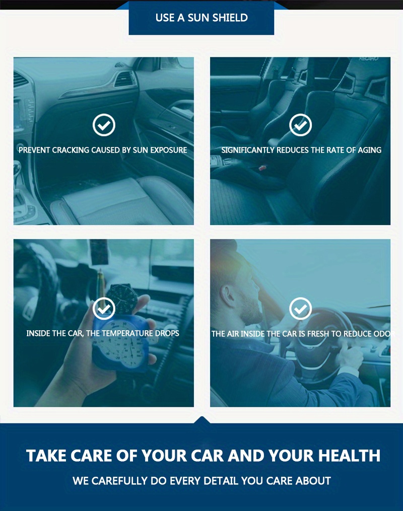 Car Sun Block Sunscreen Insulation Car Sun Visor Curtain Summer Glass ...