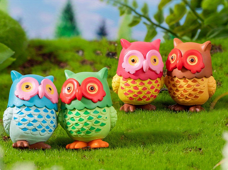 Owl Animal Statue Micro landscape Decoration Garden Moss - Temu United