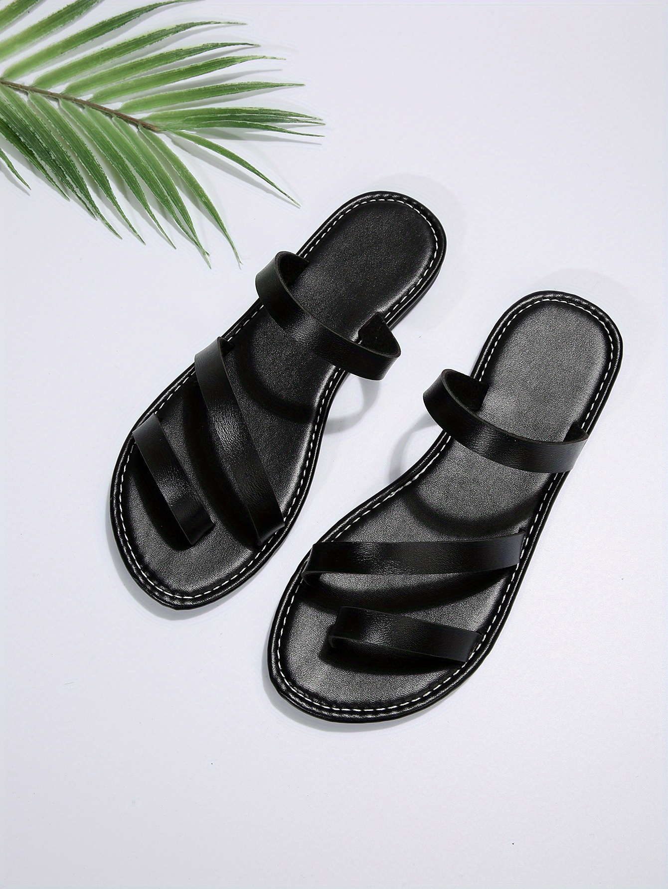 einfarbige slide sandalen damen lässige schwarze - Temu Germany