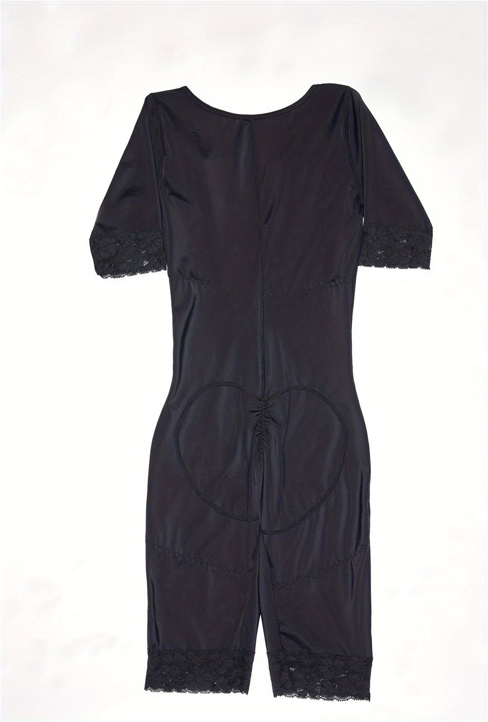 Lace Trim Zipper Shaping Romper Tummy Control Butt Lifting - Temu ...