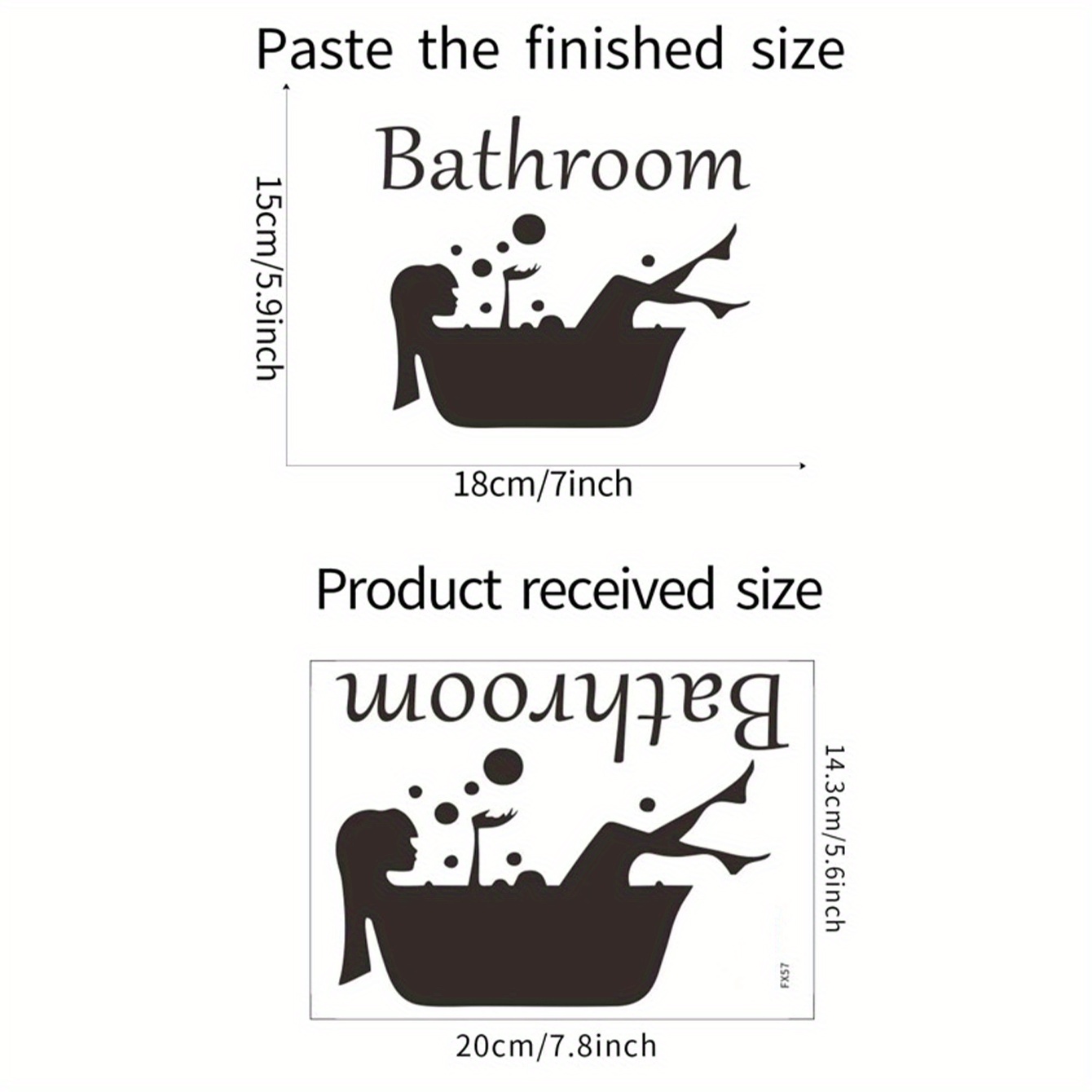 Bath Girl Tub Water Proof Bathroom Wall Stickers Home - Temu New Zealand