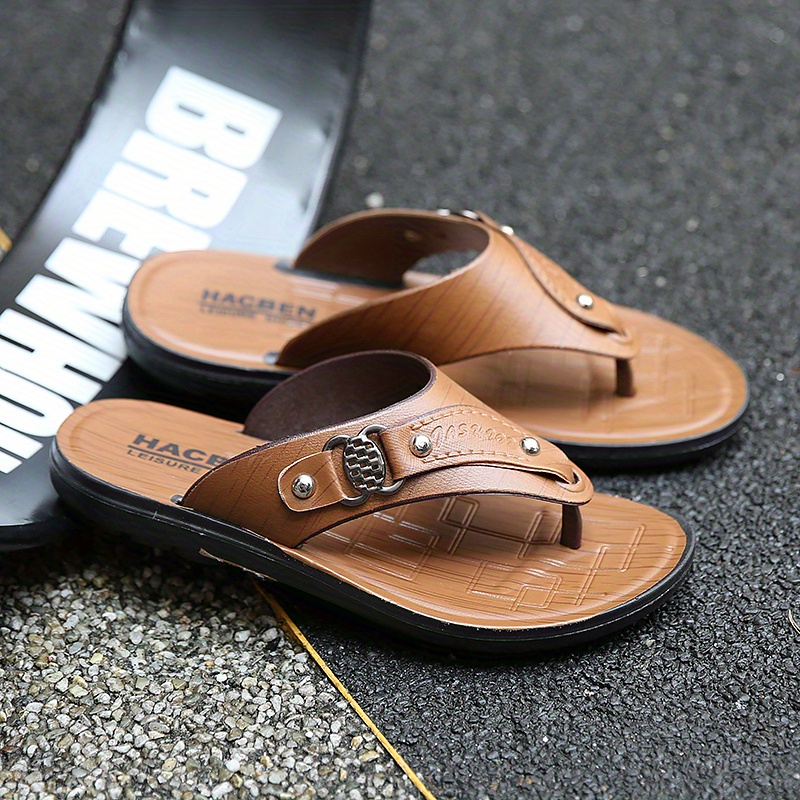 Mens Color Slip On Flip Flops With Arch Support Lightweight Non Slip