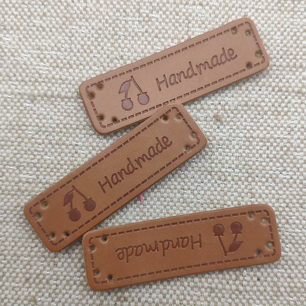 Sewing Accessories Handmade Leather Label Small Cherry - Temu New Zealand