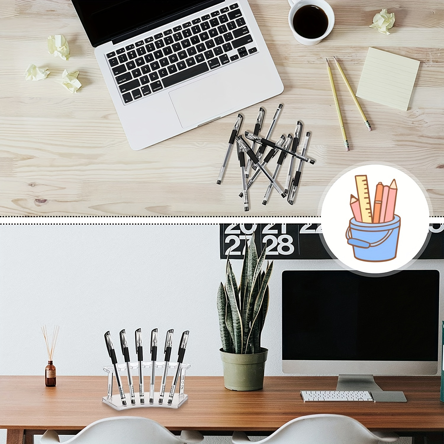 Pen Holder Display Stand Pen Stands Clear Pen Rack Organizer - Temu