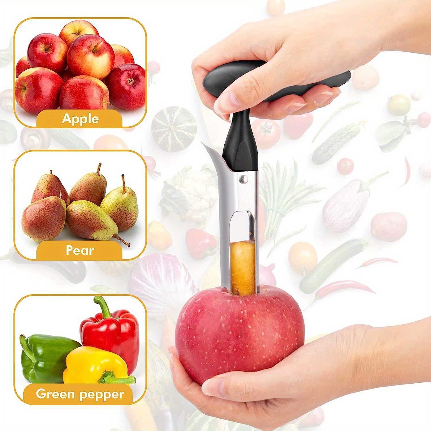 Corer Stainless Steel Pear Corer Fruit Corer Tool - Temu New Zealand