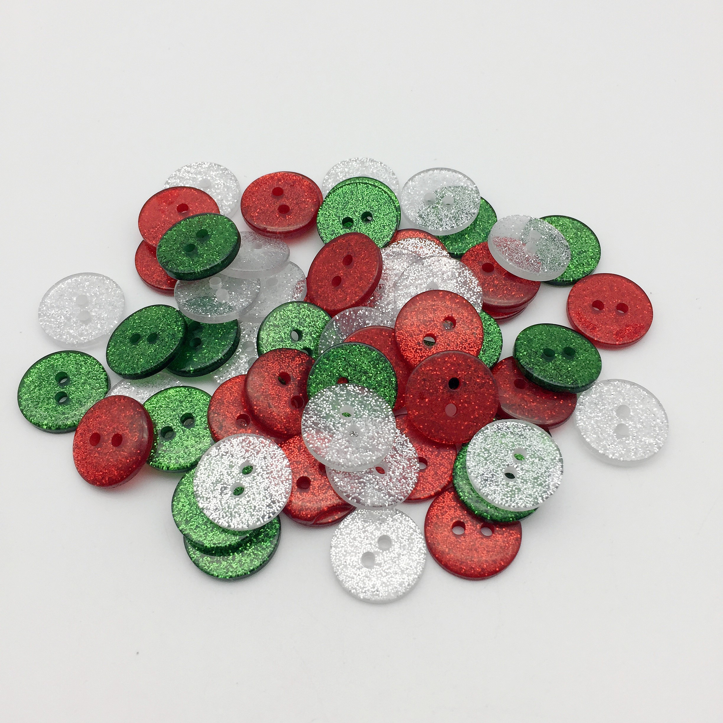 Glitter Sparkling Buttons Random Mixed Resin Round 2 Holes - Temu Canada