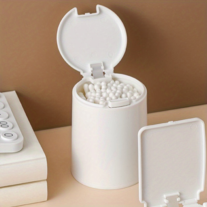 Cosmetic Cotton Swab Storage Box Round Rectangle Lid - Temu United Kingdom