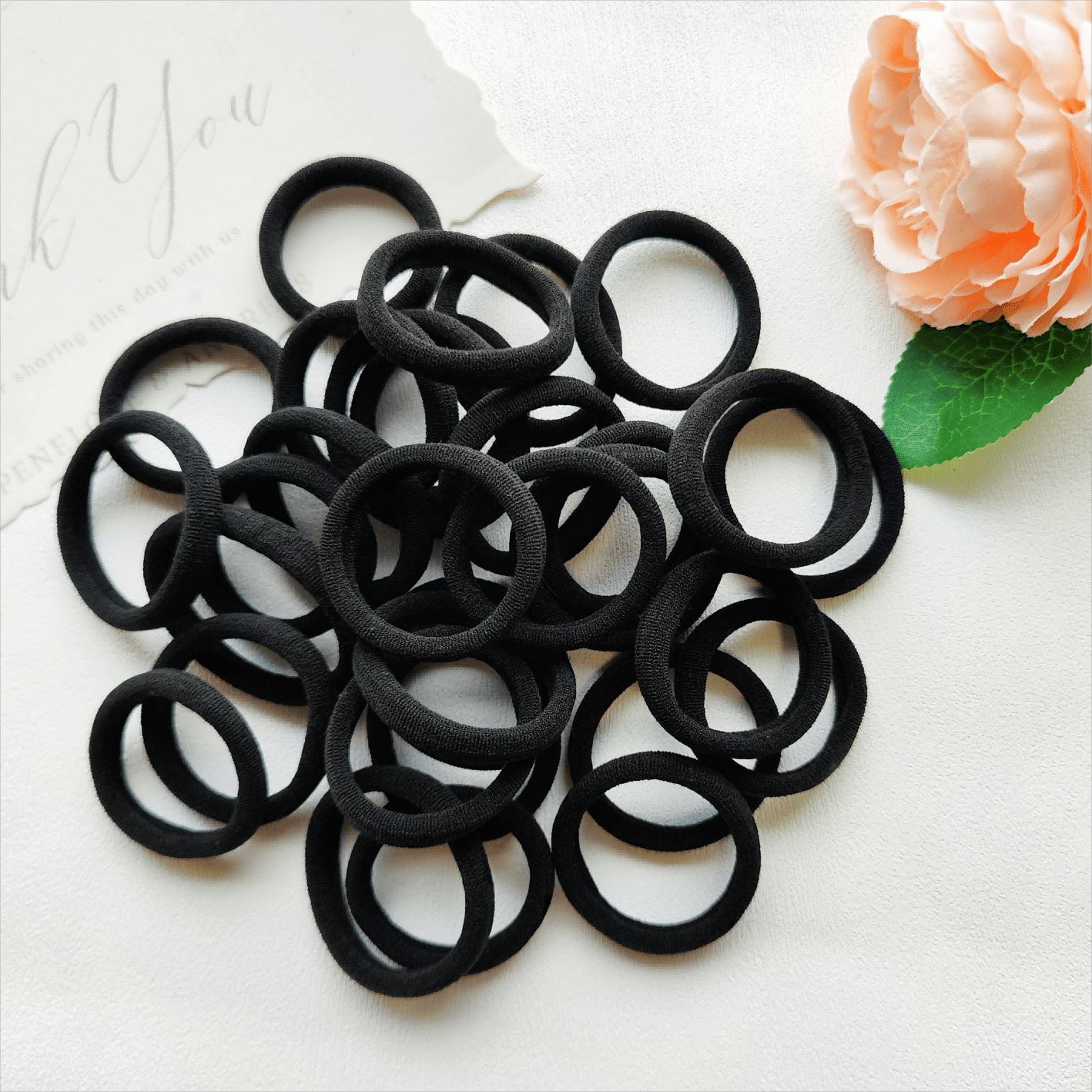 Hair Elasticity Hair Tie Black Seamless Hair Rope Ponytail - Temu South ...