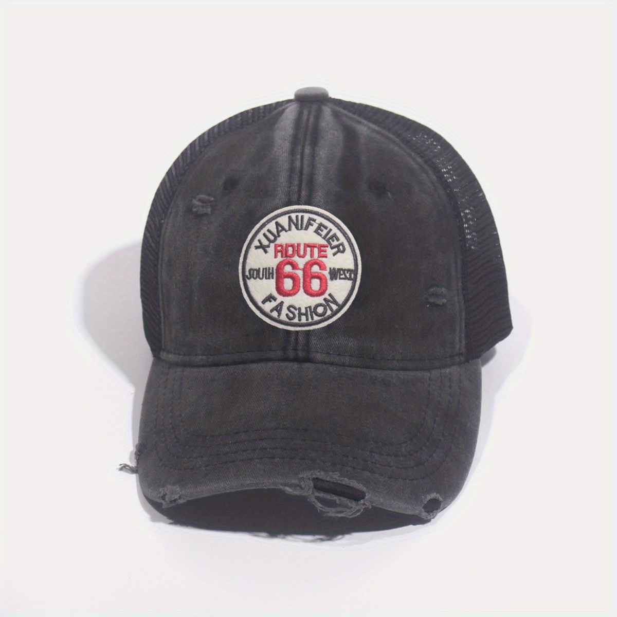 66route Patch Baseball Cap Mesh Hat | Temu Netherlands