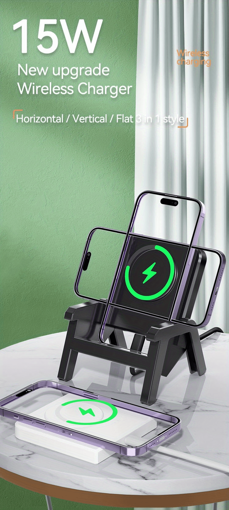 Fast Wireless Charger Phone Stand Beach Chair Cell Phone - Temu