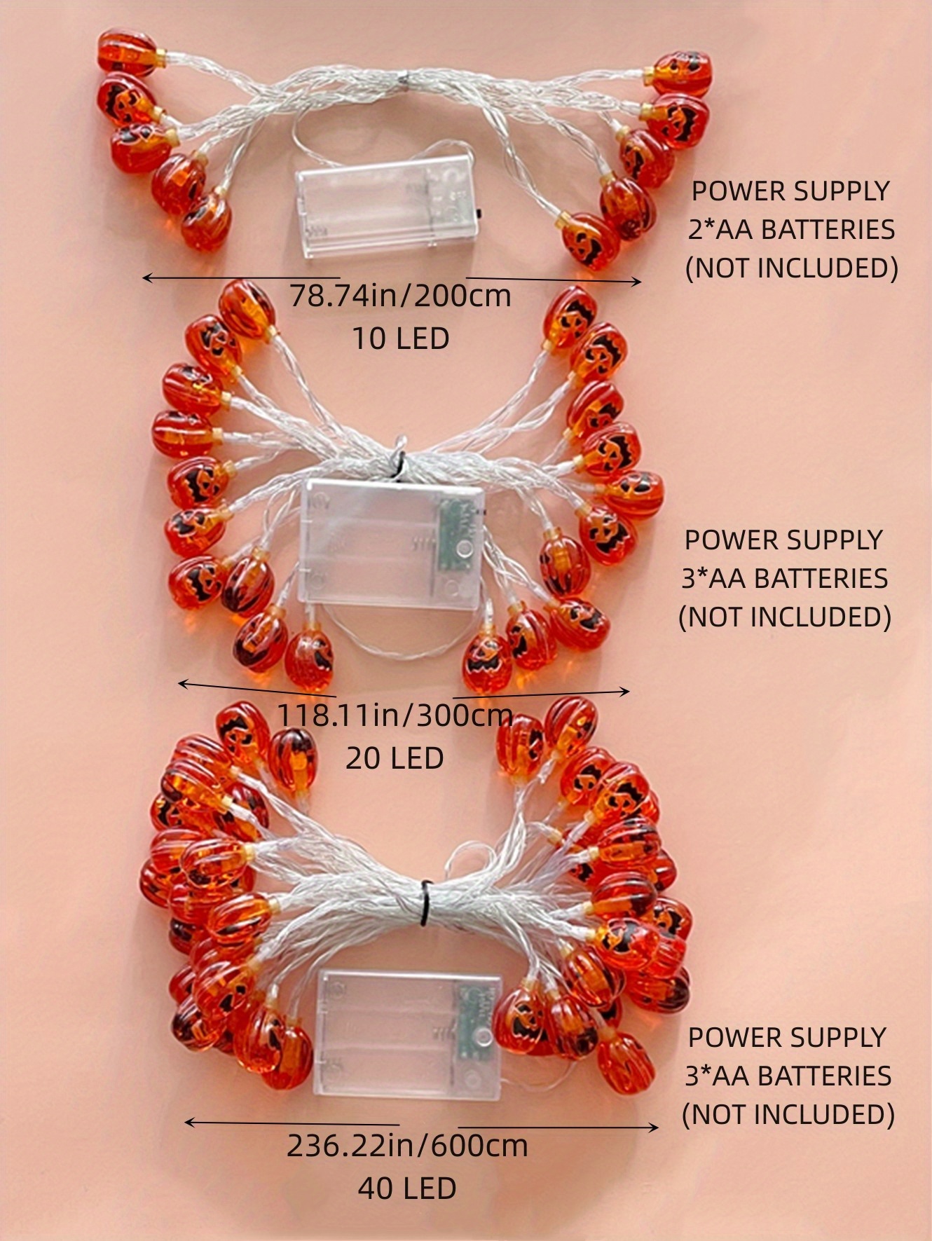 Solid Pumpkin Light Battery Operated Pumpkin String Lights - Temu Norway