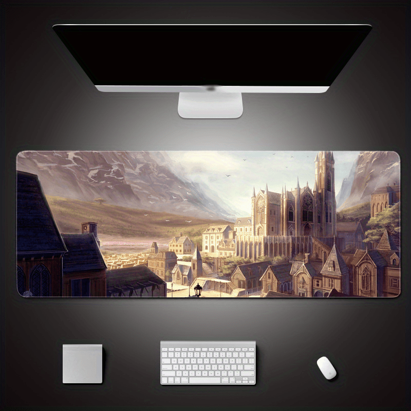 Oversized Mouse Pad Wrist Guard Cute Cartoon Girl Laptop - Temu