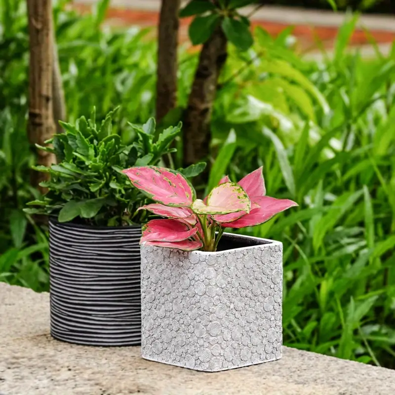 1 セット、屋外植物植木鉢 あらゆる種類の植物や野菜を植える ー 屋内屋外のリ 可能な環境保護ポリエチレン素材 Foguan 古代リング