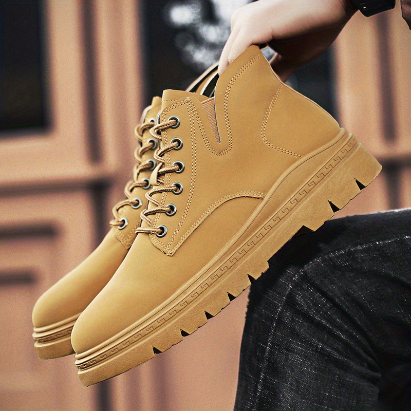 Mens Lace Up Ankle Boot Shoes Casual Versatile Walking Shoes - Men's ...
