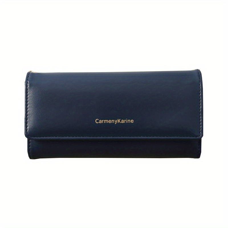 Fashion Long Solid Color Pu Leather Wallet Solid Color - Temu South Africa