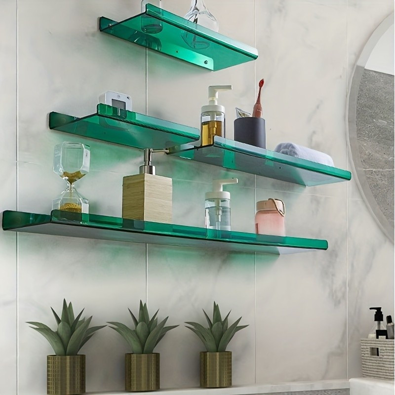 Acrylic Storage Rack Punch free Floating Shelves - Temu