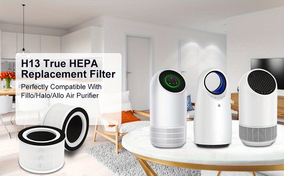 1 Pack Hepa Filter For Fillo Allo Air Purifiers 3 In 1 H13 True Hepa ...