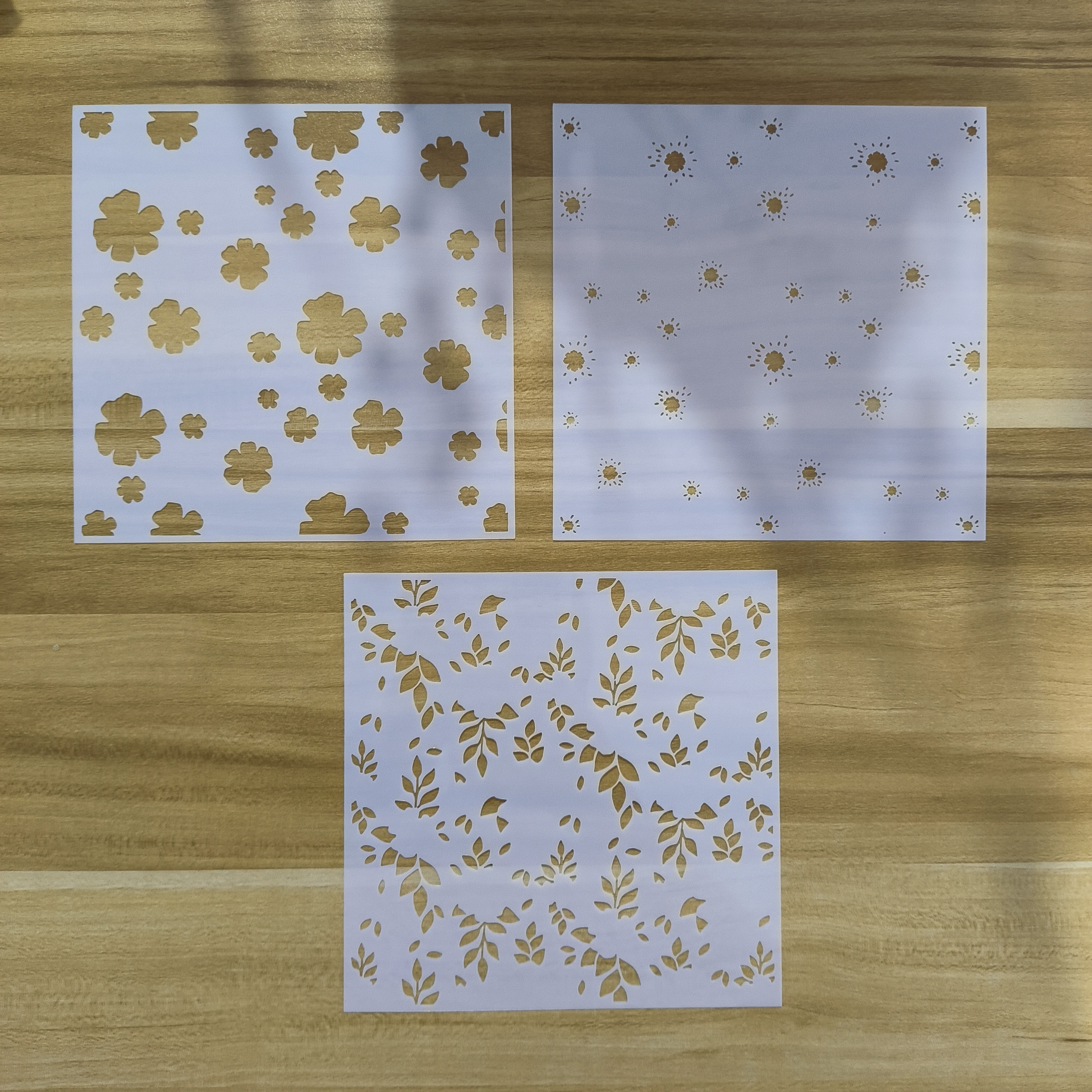 Part Diy Layering Stencils Painting Greeting - Temu