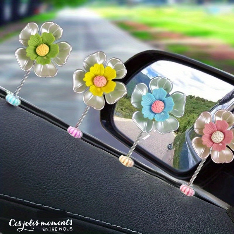 Creative Car Accessories Shake Head Pearl Flowers Shell - Temu United ...