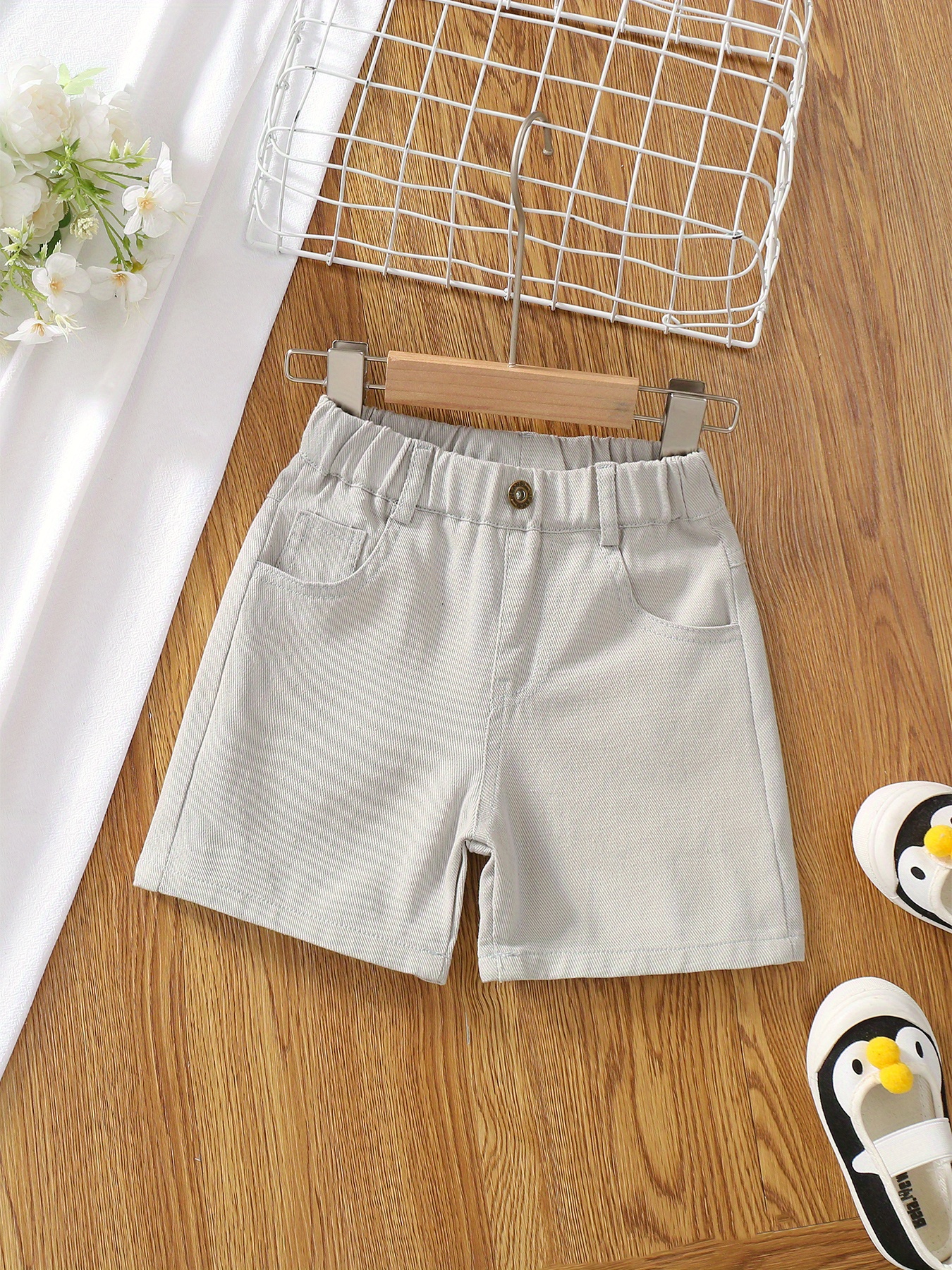 girls' elastic waist cotton comfy casual shorts - Temu Australia