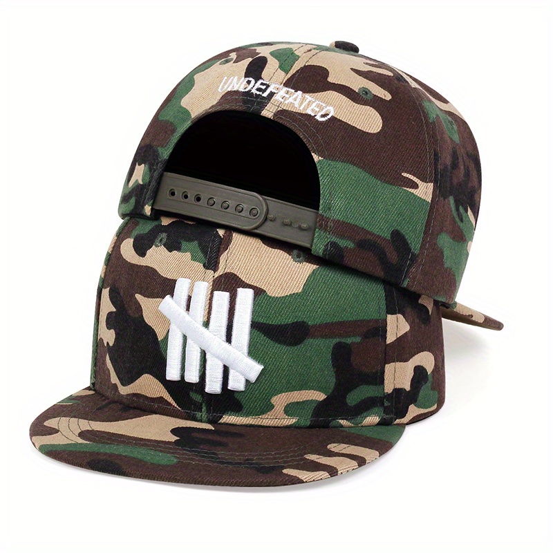 1pc Unisex Sunshade Breathable Flat Brimmed Camouflage Baseball With ...