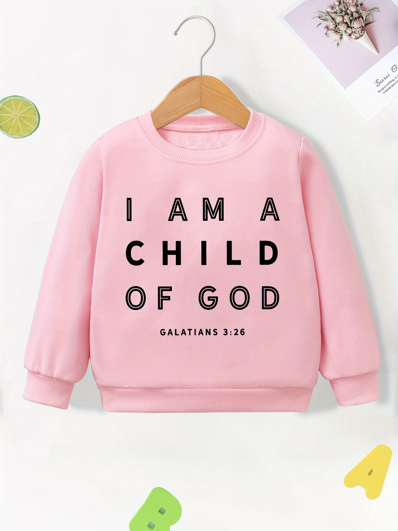 Girls Sweatshirt '' A Child God'' Graphic Comfort Fit - Temu Ireland