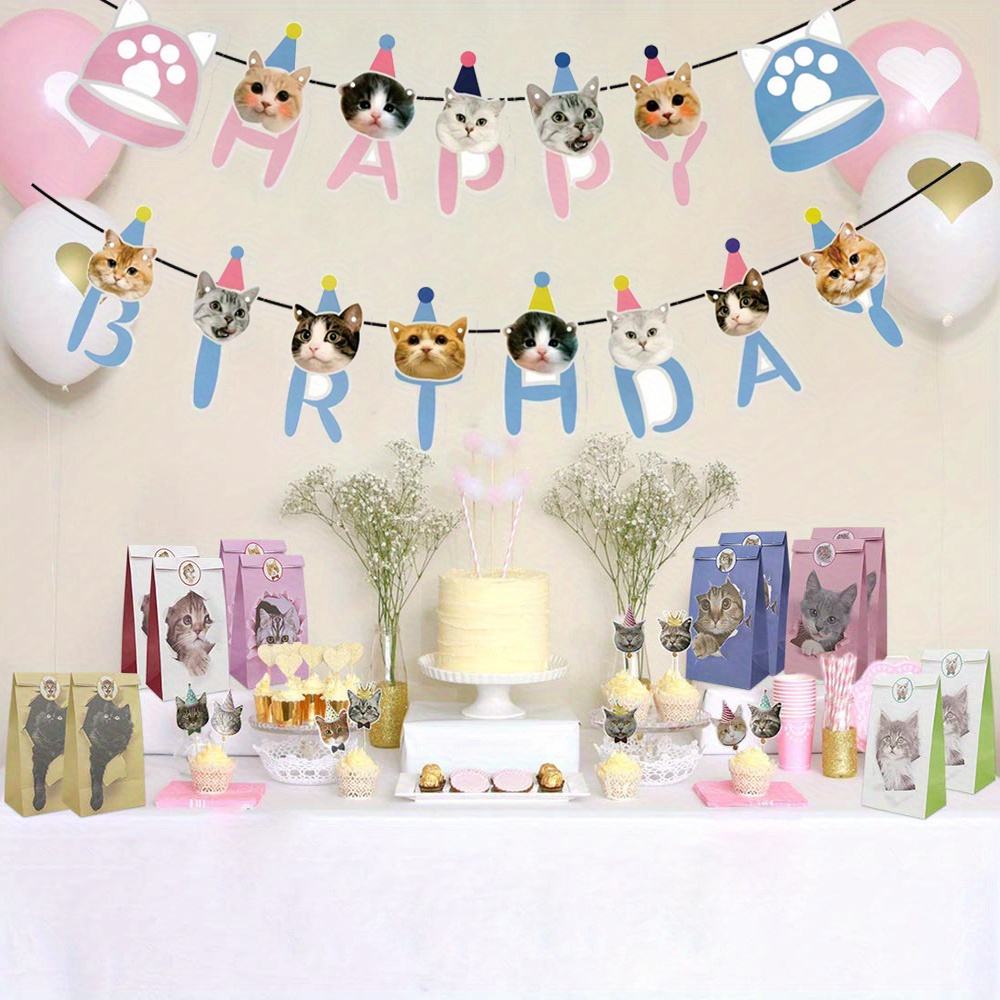 Cat Banner Cat Birthday Flag Pulling Pet - Temu