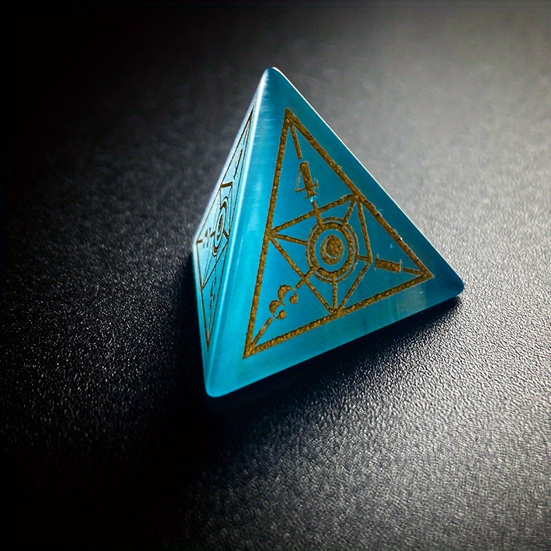 Light Blue Cat Eye Gemstone Dice Exclusive Design Crystal - Temu ...