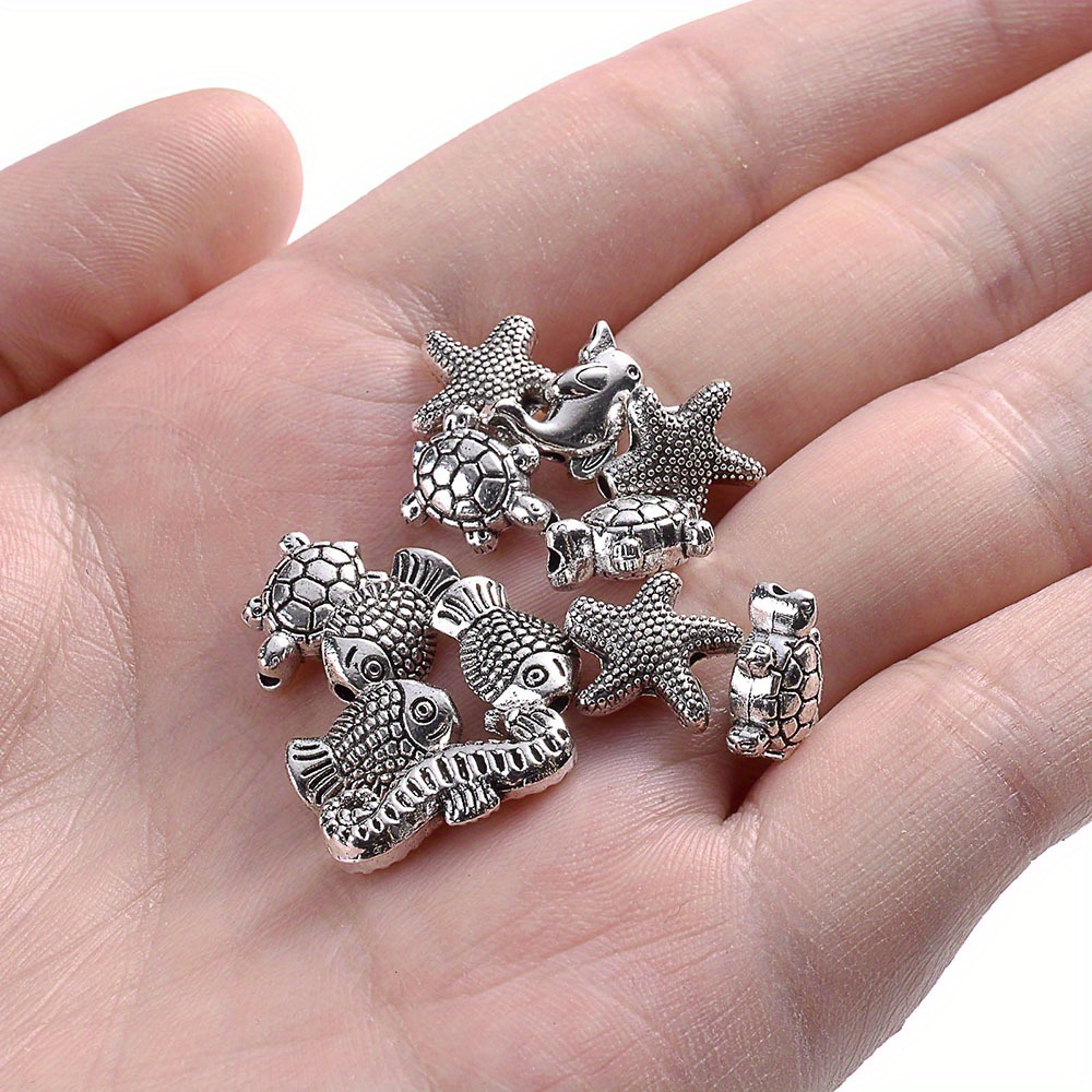 Vintage Alloy Animal Spacer Beads Fish Mermaid - Temu Canada
