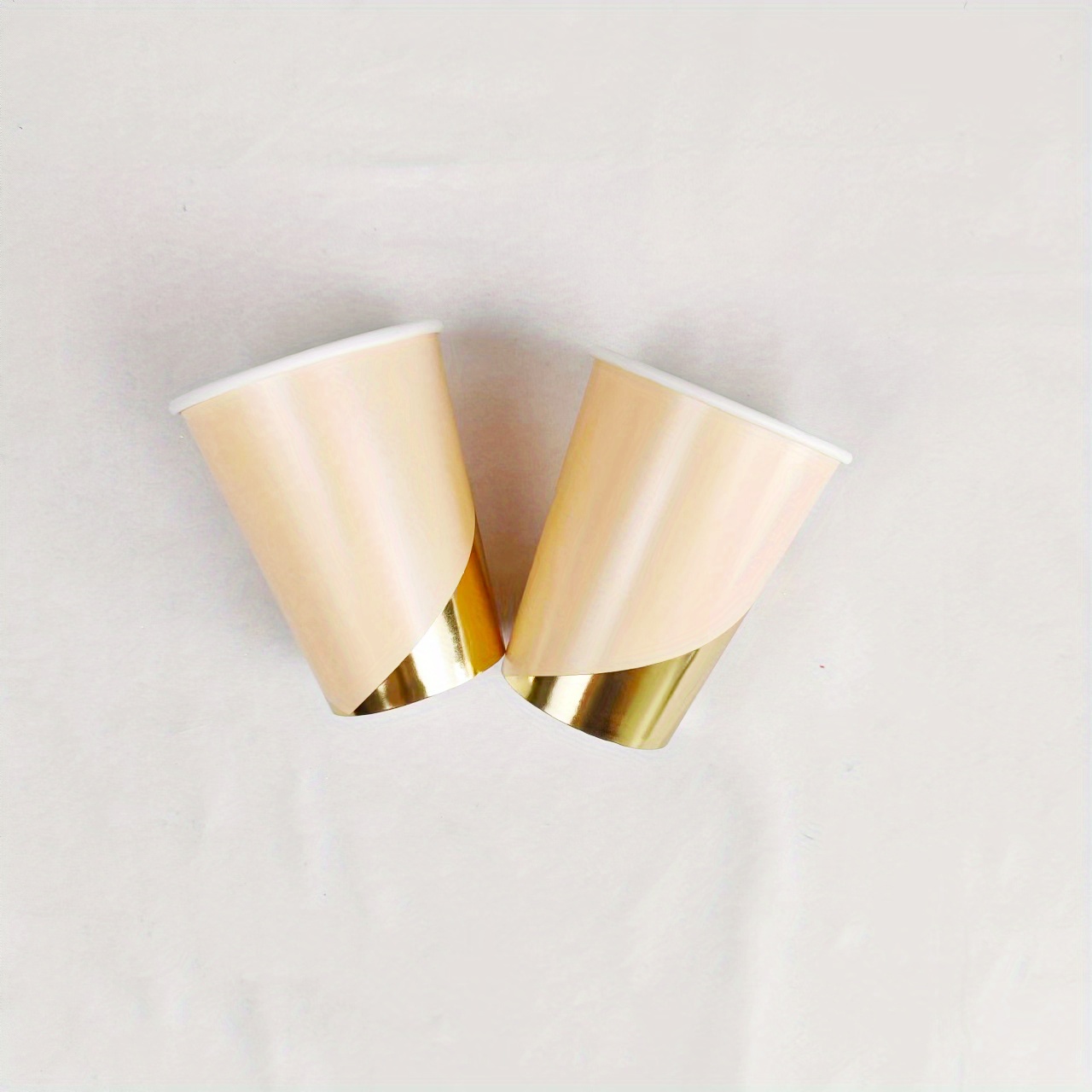 Hexagon Golden Stripe Mint Peach Paper Tableware Set - Temu Australia