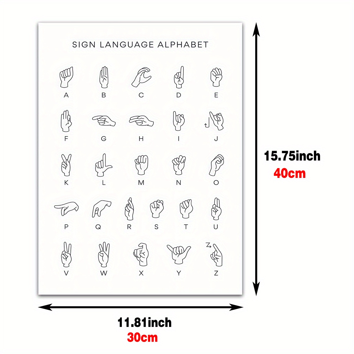 Sign Language Alphabet Printable For Kids