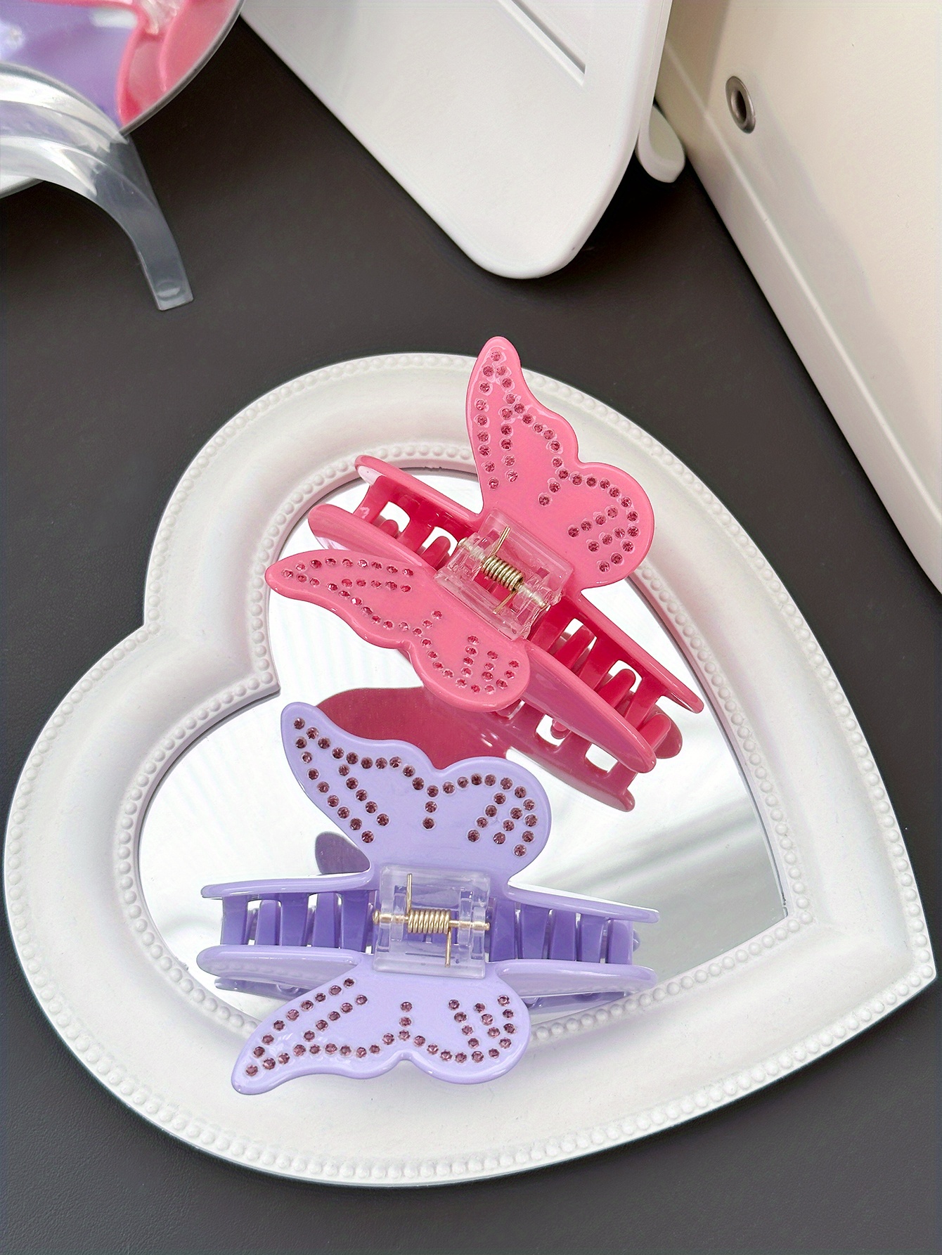 Butterfly Claw Clips Acetate Hair Claw Rhinestone Decor Jaw - Temu Norway