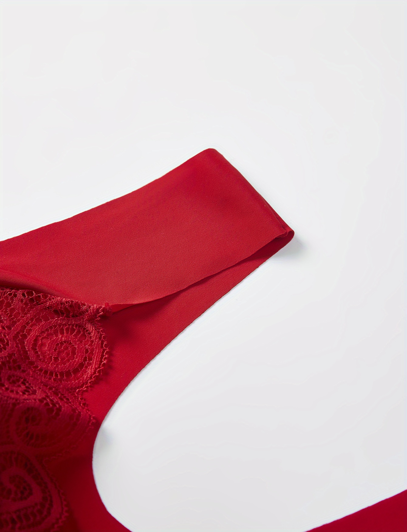 Contrast Lace Wireless Bra Elegant Scallop Trim Intimates - Temu South ...