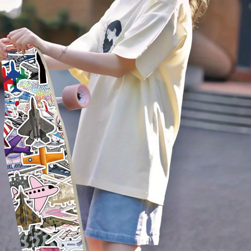 planes pvc waterproof cartoon decorative sticker packs kids - Temu ...