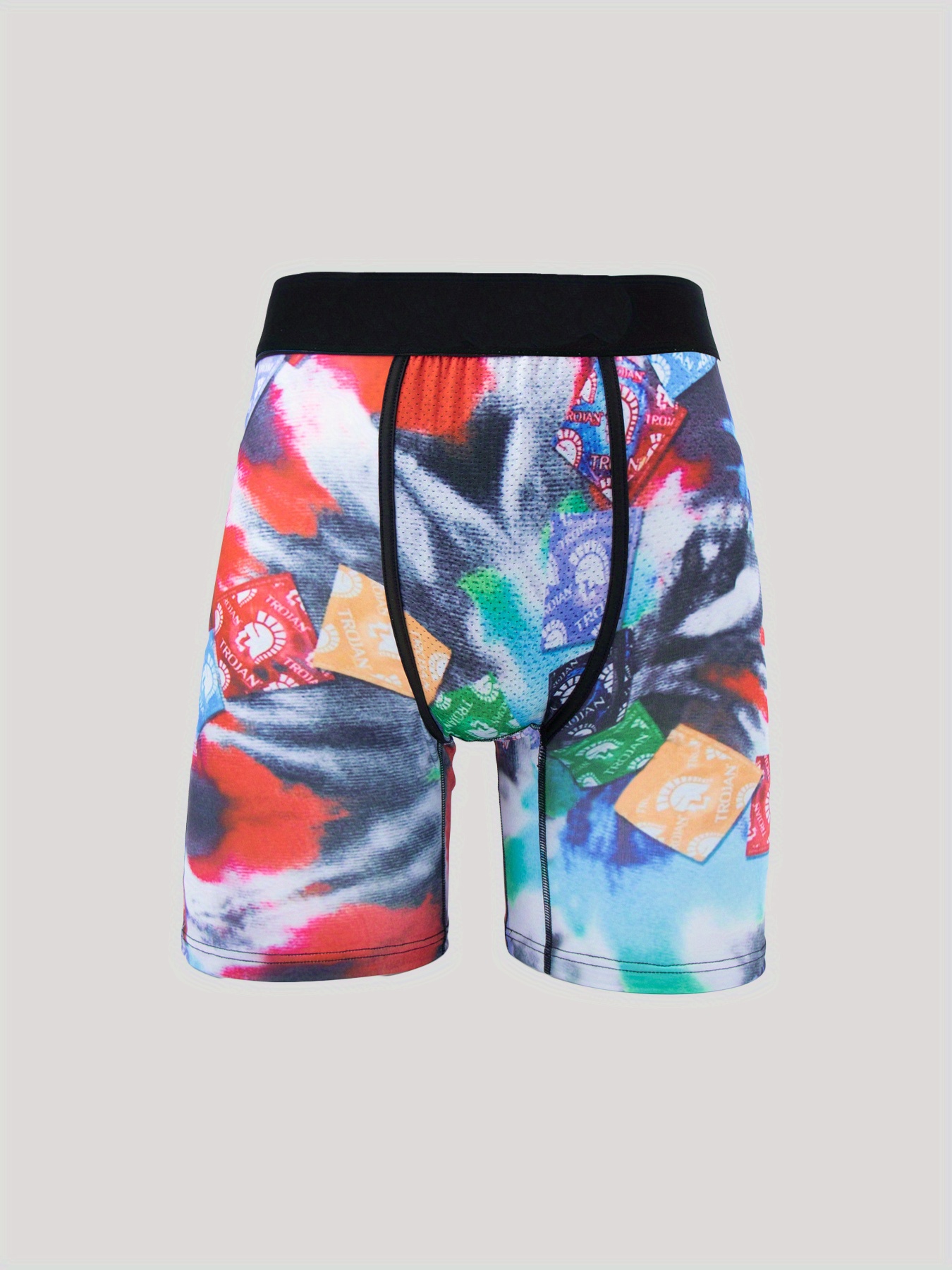 Men's Abstract Graphic Boxer Active High Stretch Breathable - Temu ...