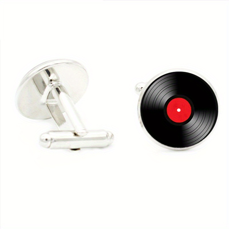 Vinyl Record Cufflinks Dj Men Art Photo Cuff - Temu Australia