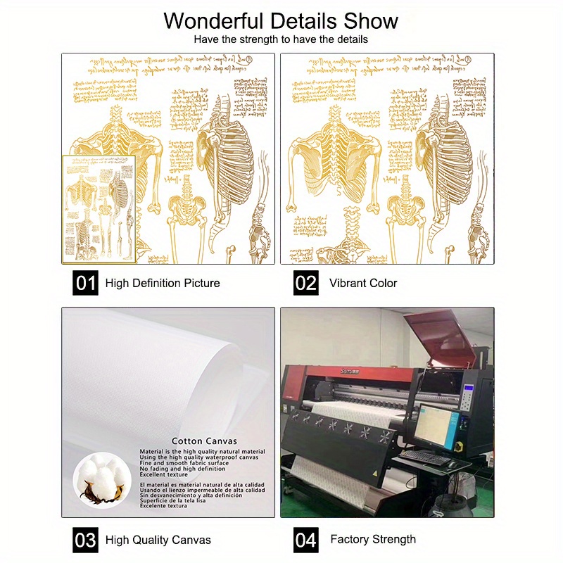 Canvas Paintings Skeletal Anatomy Posters Art - Temu United Kingdom