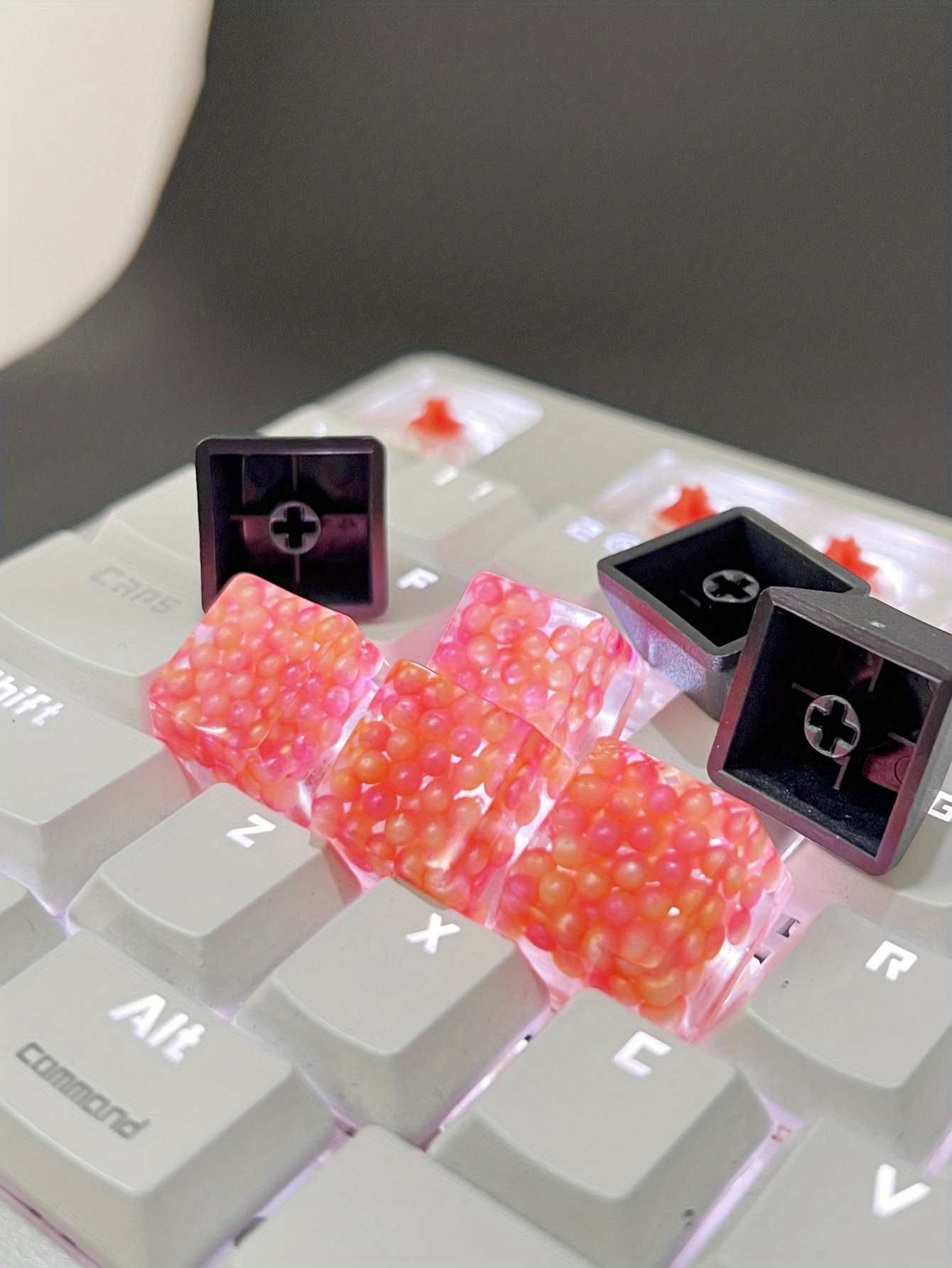 4pcs hochwertige diy verlaufsfarben perlen keycaps cross - Temu Switzerland