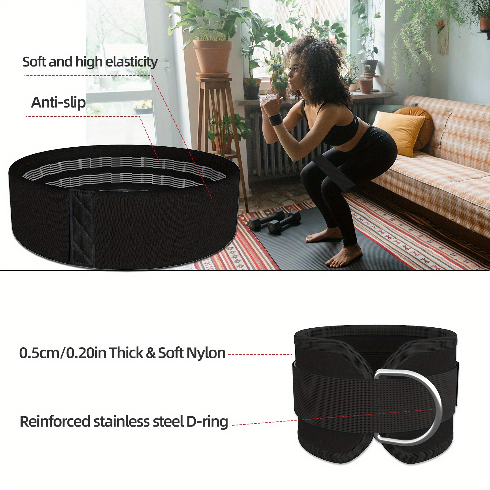 adjustable shoulder pad barbell neck cover elastic hip band - Temu ...