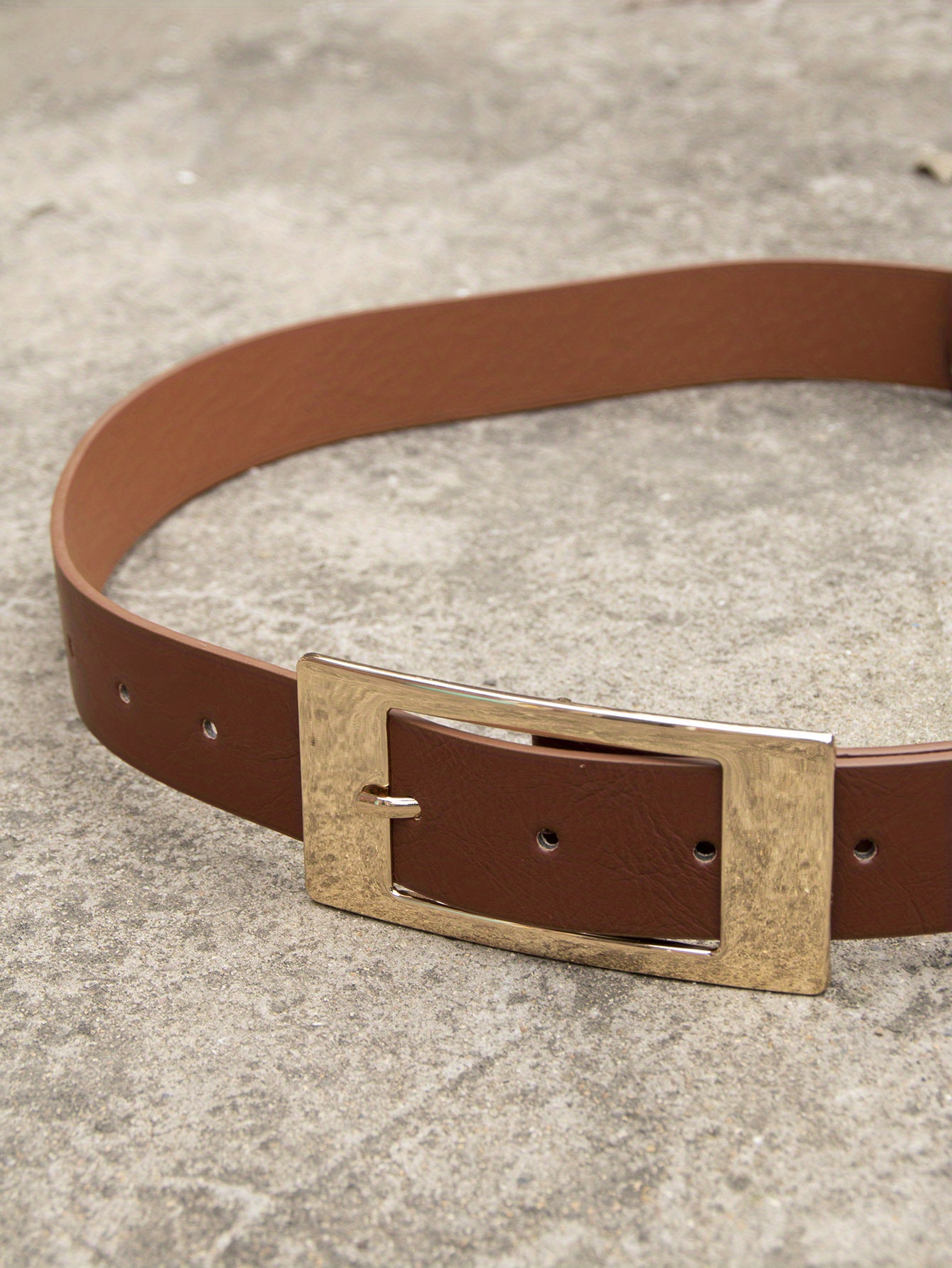 Stylish Rectangular Wide Belt Elegant Solid Color - Temu Netherlands