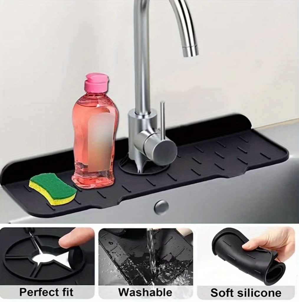 upgrade kitchen sink a foldable silicone splash guard keep - Temu New ...