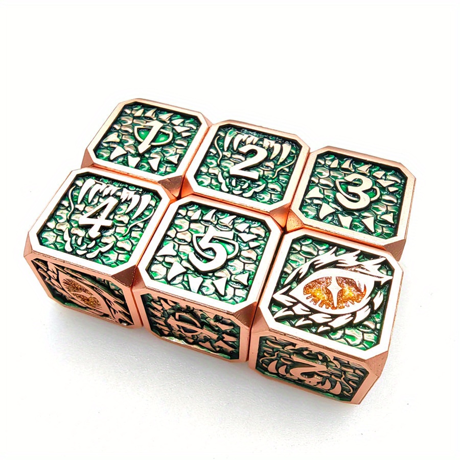 Dragon Eye Metal Dice Rpg Coc Board Game Accessories Game - Temu