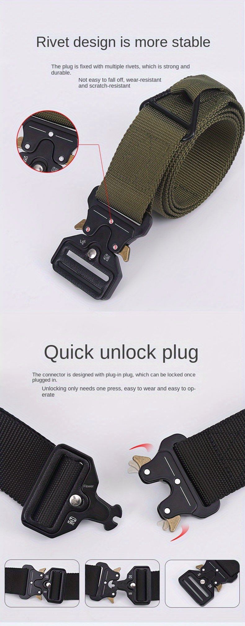 1pc Multifunctional Nylon Belt Versatile Camouflage Pants For ...