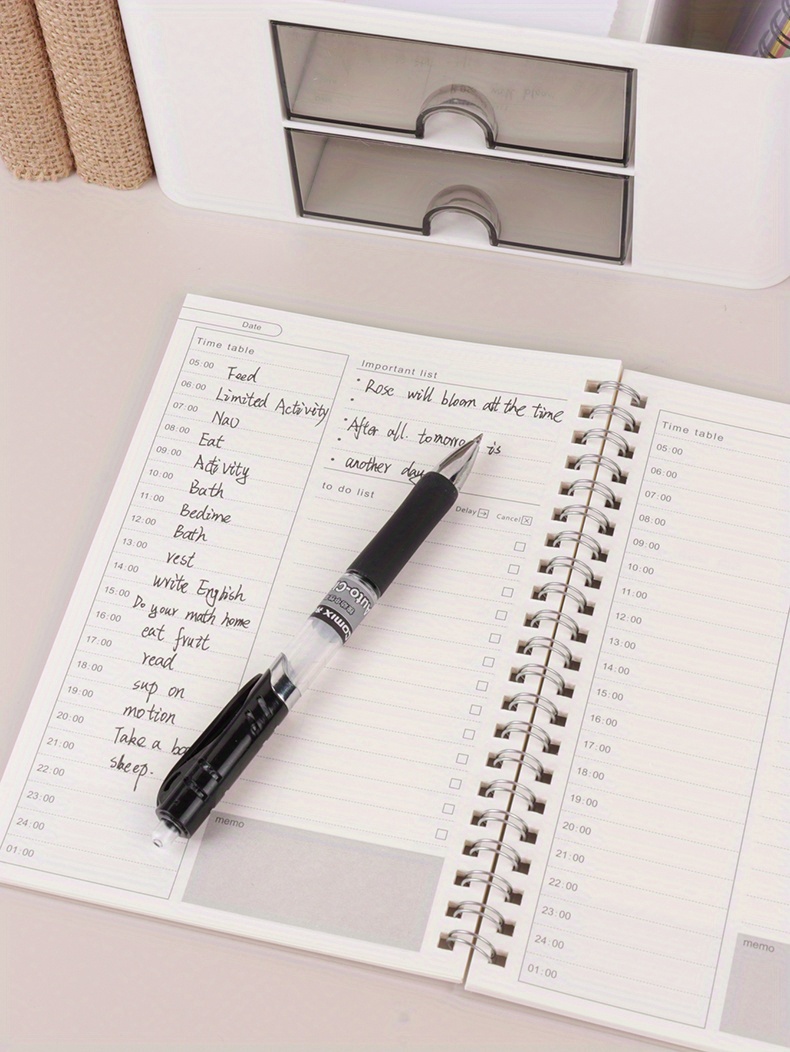 Simple Stylish Time Management Notebook Coil Notepad - Temu