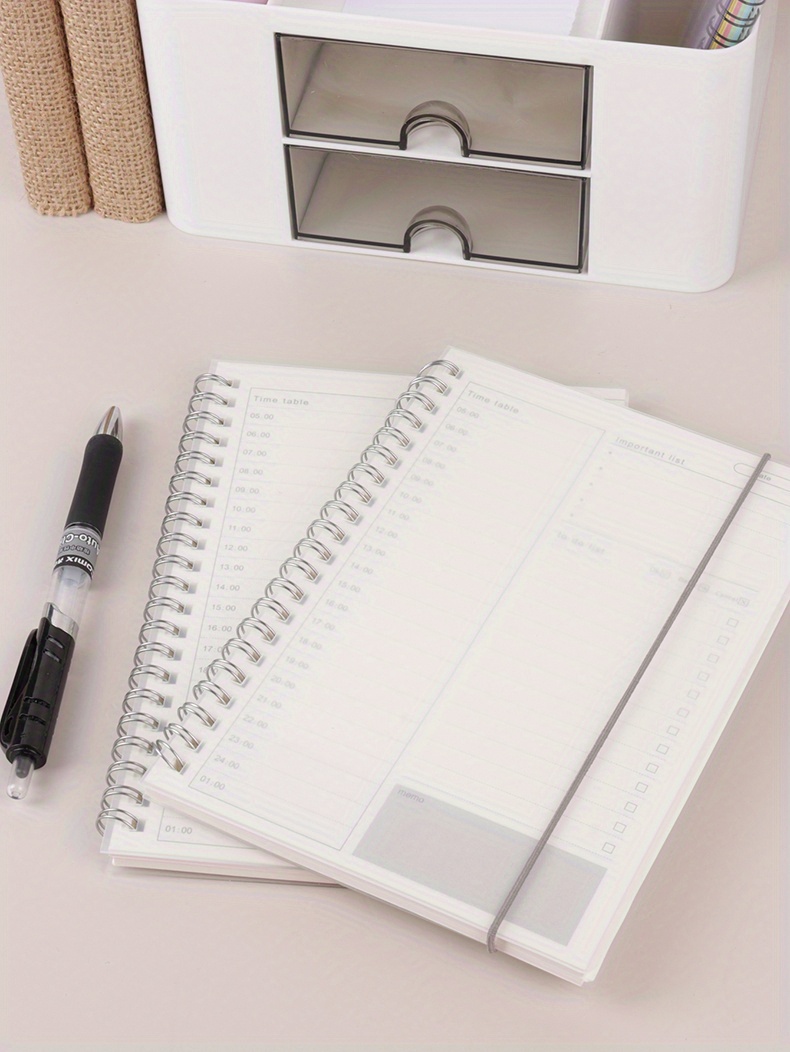 Simple Stylish Time Management Notebook Coil Notepad - Temu