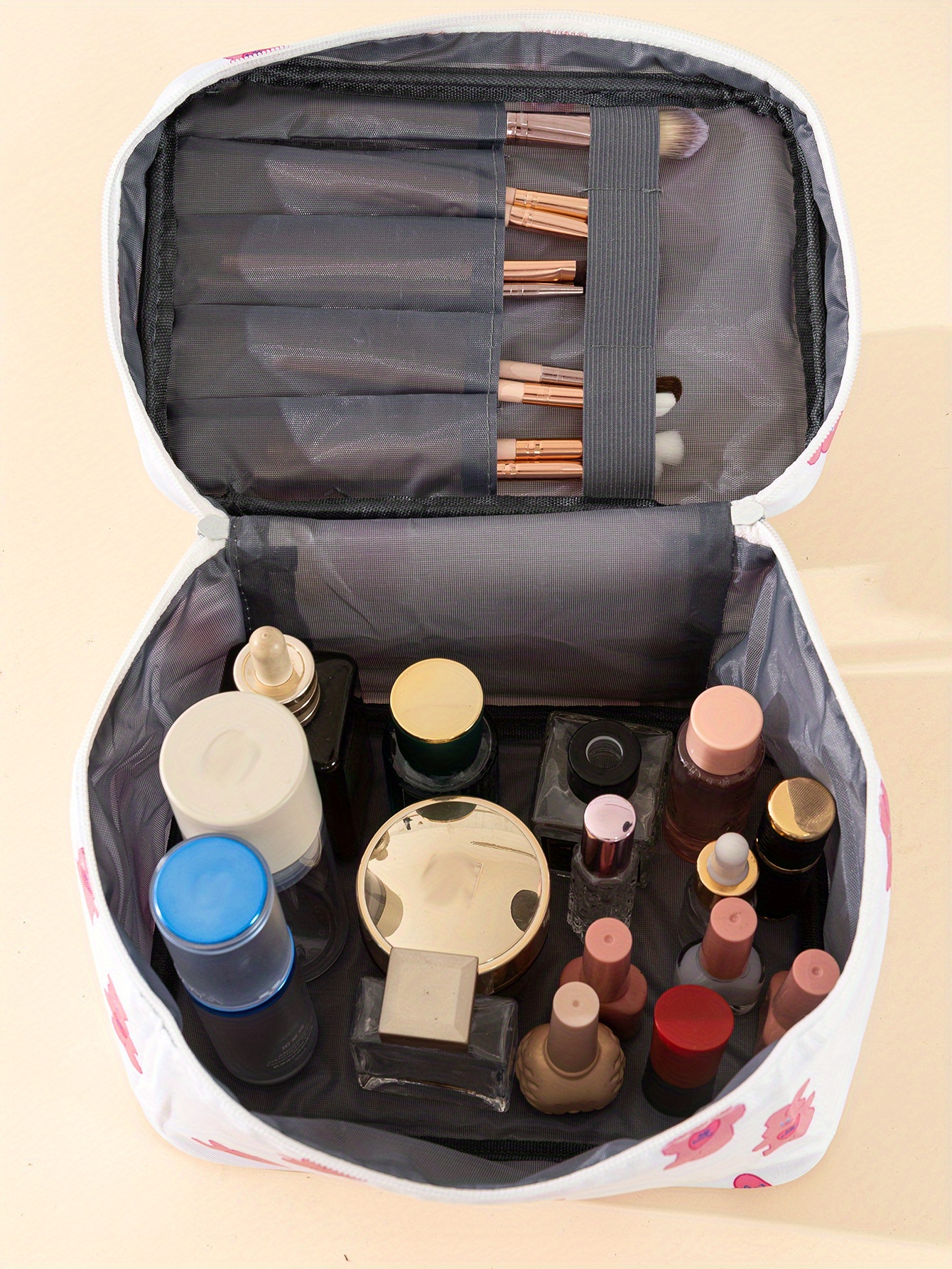 Cute Cartoon Pattern Makeup Bag Large Capacity - Temu Australia