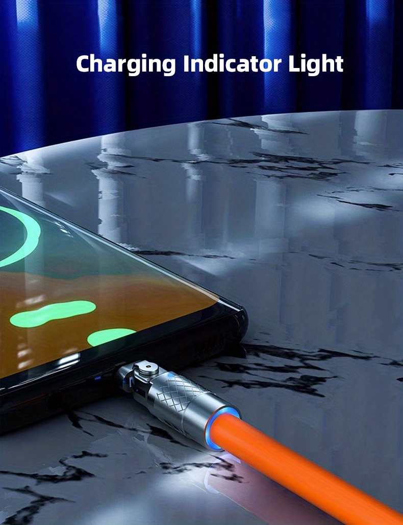 180° Rotatable Charging Cables Fast Charging Data Cable Type - Temu