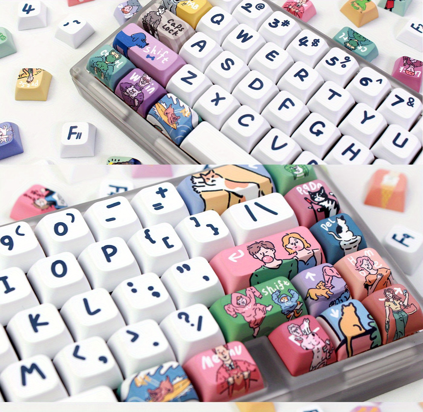 Pbt Material Keycaps: Wave Graffiti Cartoon Urban Style - Temu Germany
