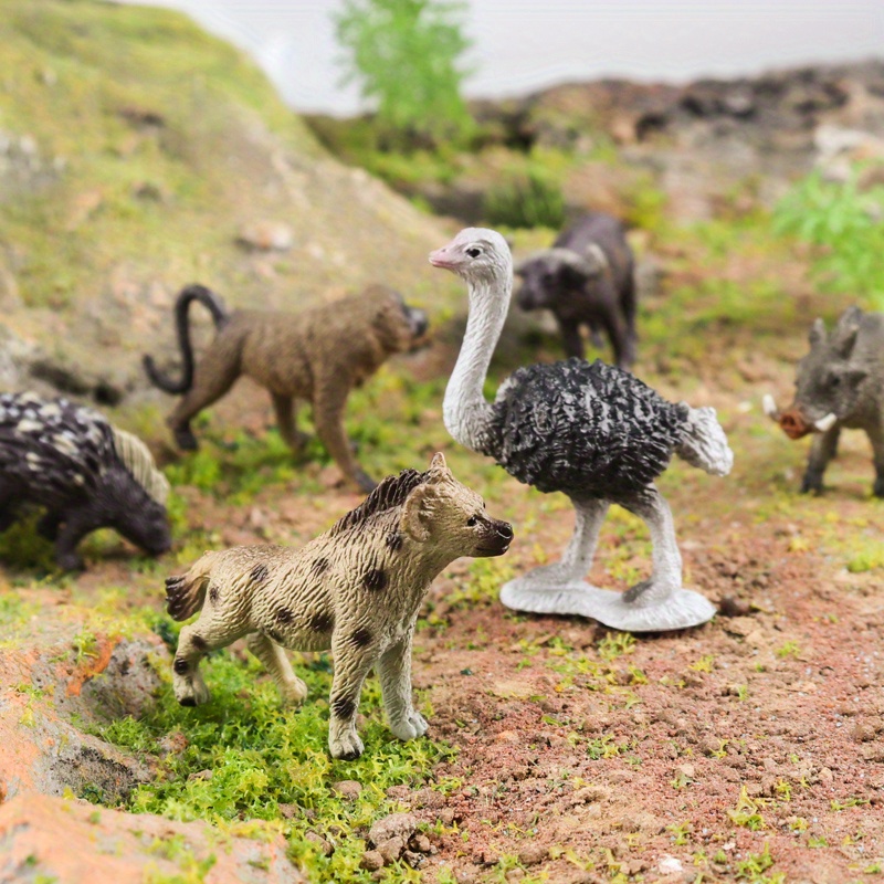 Mini Wild Animal Toy Model Cake Top Decoration Animal Model - Temu