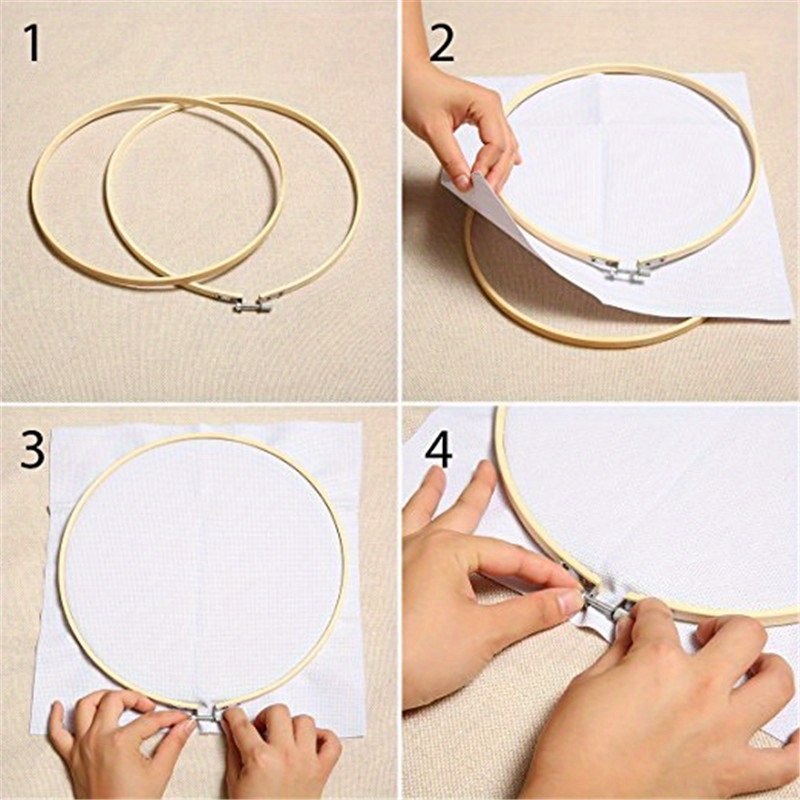 Embroidery Kit 50/100 Colors Bamboo Embroidery Hoops - Temu United